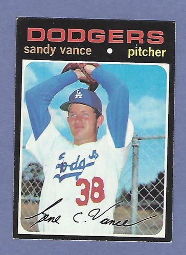 1971 Topps - #34 Sandy Vance - Los Angeles Dodgers - ExMt CENTERED | eBay
