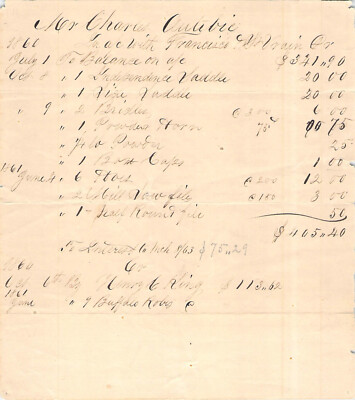 1861 CHARLES AUTOBEES MOUNTAIN MAN FRANCISCO & ST VRAIN CO BUFFALO ...