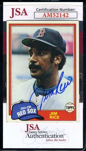 Jim Rice JSA Coa Signed 1981 Topps Autograph | eBay