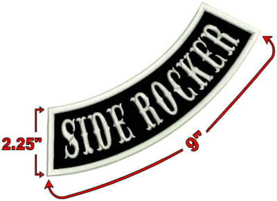 Custom Embroidered 9" Side Rocker Patch Motorcycle Biker Gear Club MC ...