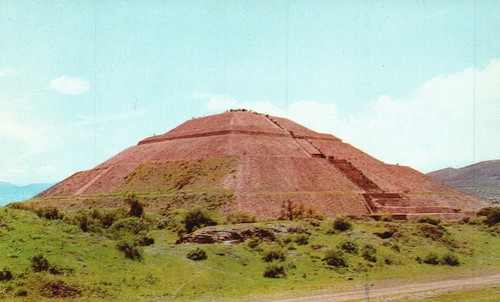 Vintage Postcard The Sun Pyramid Piramide Del Sol San Juan Teotihuacan ...