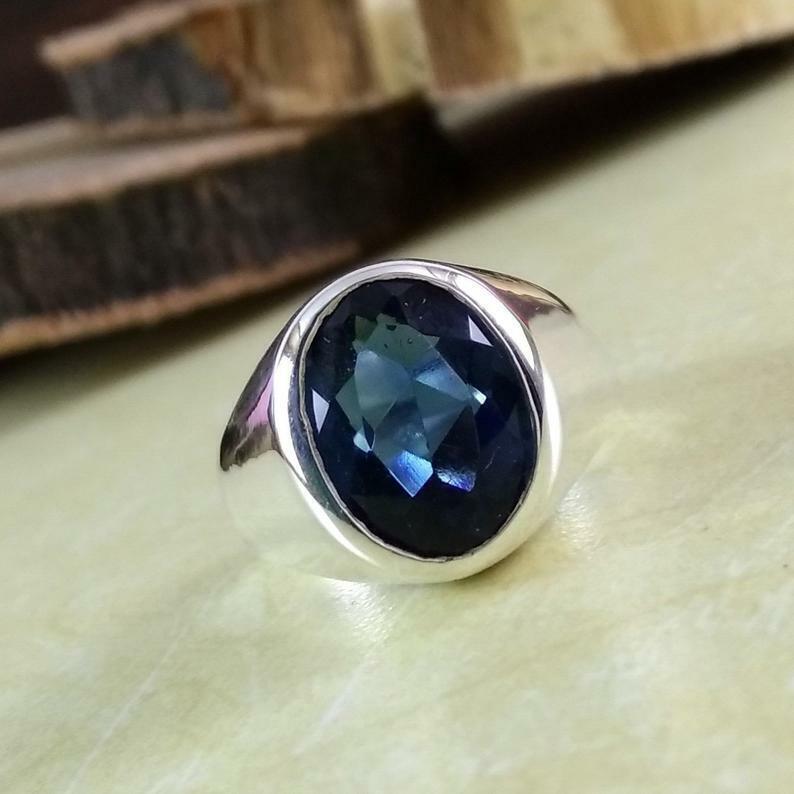 cheap price purchase Natural Certified Blue Sapphire/Neelam Ring ...