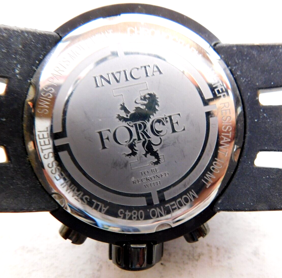 Invicta Men's Force Swiss Parts & Movement Chrono Black Dial Black ...