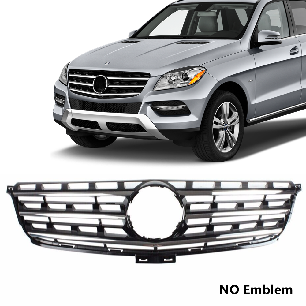 For 2012-2015 Mercedes Benz W166 ML350 ML550 Chrome Upper Grill ...