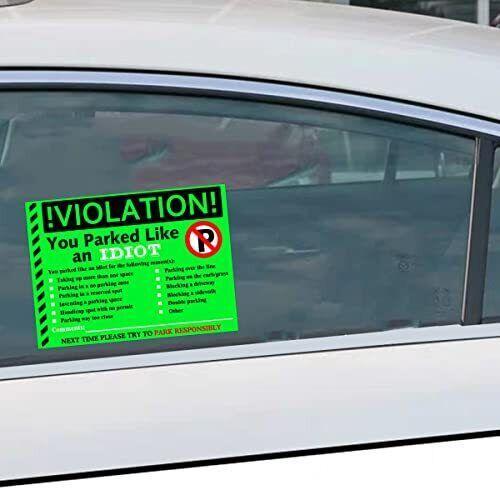 You Parked Like an Idiot Business Sticker 7.5x5.5 Inch Multi Reasons ...