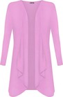 LADIES LONG SLEEVE WATERFALL WOMANS CARDIGAN TOP DUSTER COAT JACKET UK ...