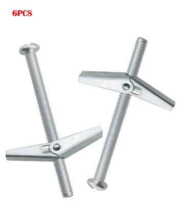 6 Pack M4 Stainless Steel Toggle Bolt & Wing Nut Kit Drywall Anchor | eBay