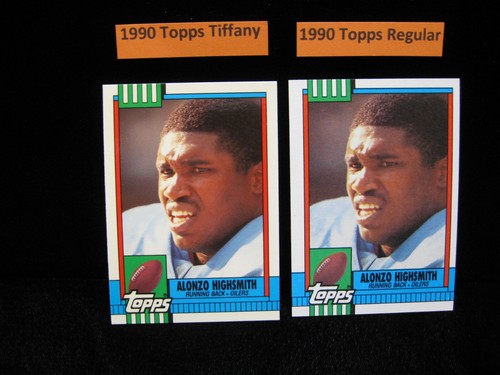1990 Topps Tiffany Alonzo Highsmith Houston Oilers & Regular Card #220 ...