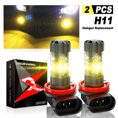 LED Fog Light Bulb H11 High Power Driving Lamps 3000K Yellow Foglight ...