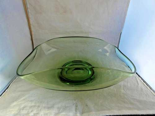 Whitefriars Sea Green Folded Rim Glass Bowl Shape Number 9169 James ...