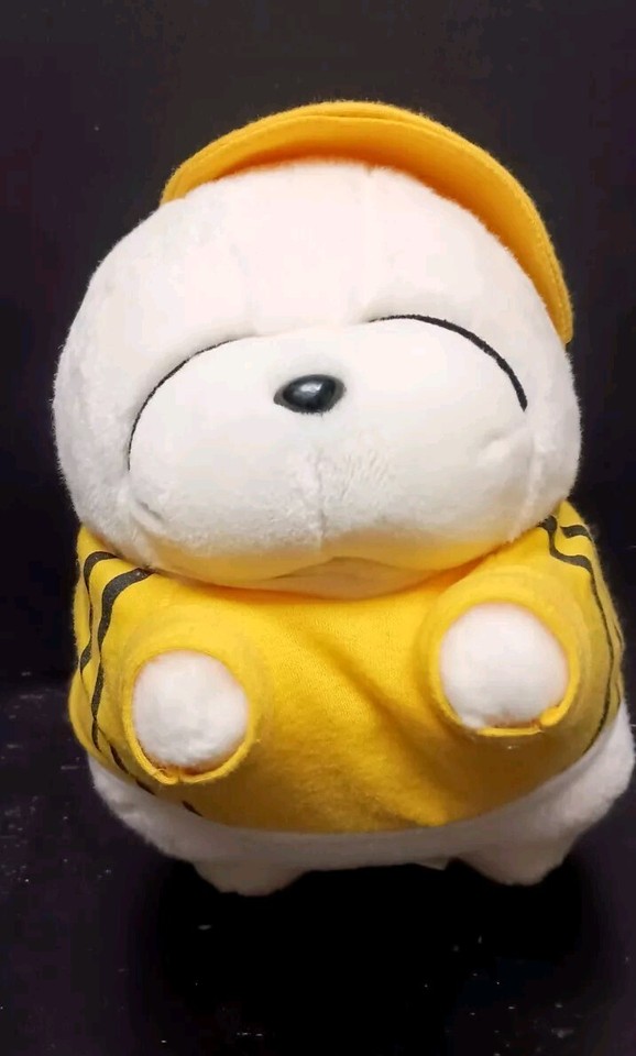 Mashimaro Chubby Plush White Bunny Rabbit Yellow Shirt Hat 8.5" Vtg ...
