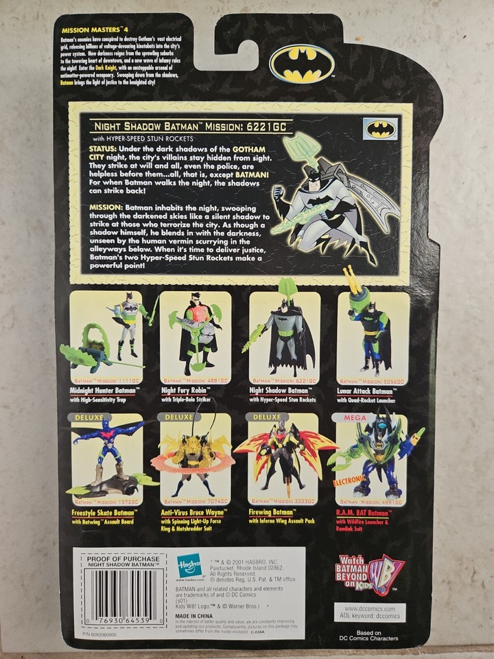 NEW BATMAN MISSION MASTERS 4 NIGHT SHADOW HYPER-SPEED STUN ROCKETS ...