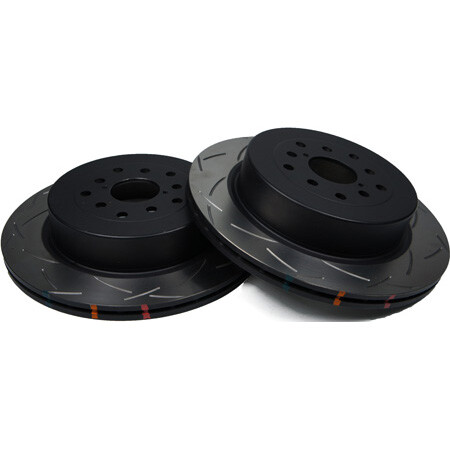 DBA 4000 T3 Series Rear Rotors (Slotted, Pair) for 2004-2007 STi 4655S ...