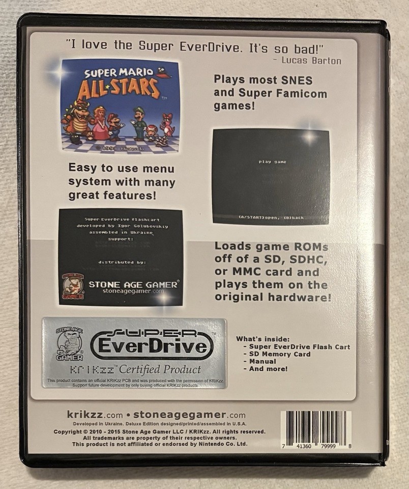 Krikzz FXPAK Pro SUPER EVERDRIVE Deluxe Edition 2017 Stone Age Gamer ...