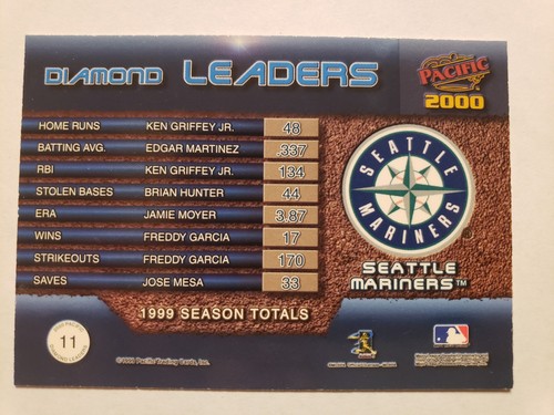Ken Griffey Jr/Freddy Garcia/Edgar Martinez 2000 Pacific Diamond ...
