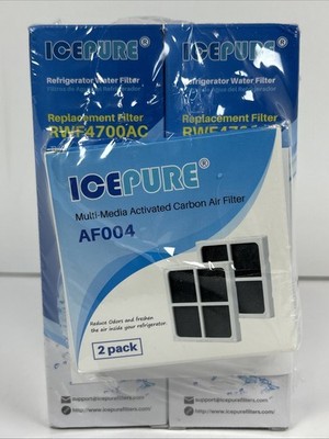 ICEPURE RWF4700AB + AF004 Refrigerator Air and Water Filters (2 Pack ...