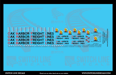 HO Scale Modern Oak Harbor Freight Lines 28' Trailers Decal Set | eBay