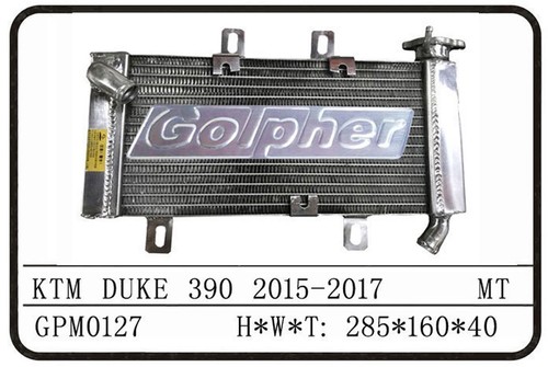 KTM DUKE 390 15-17 COMPLETE ALUMINUM RACING RADIATOR, HEAVY DUTY 40MM ...