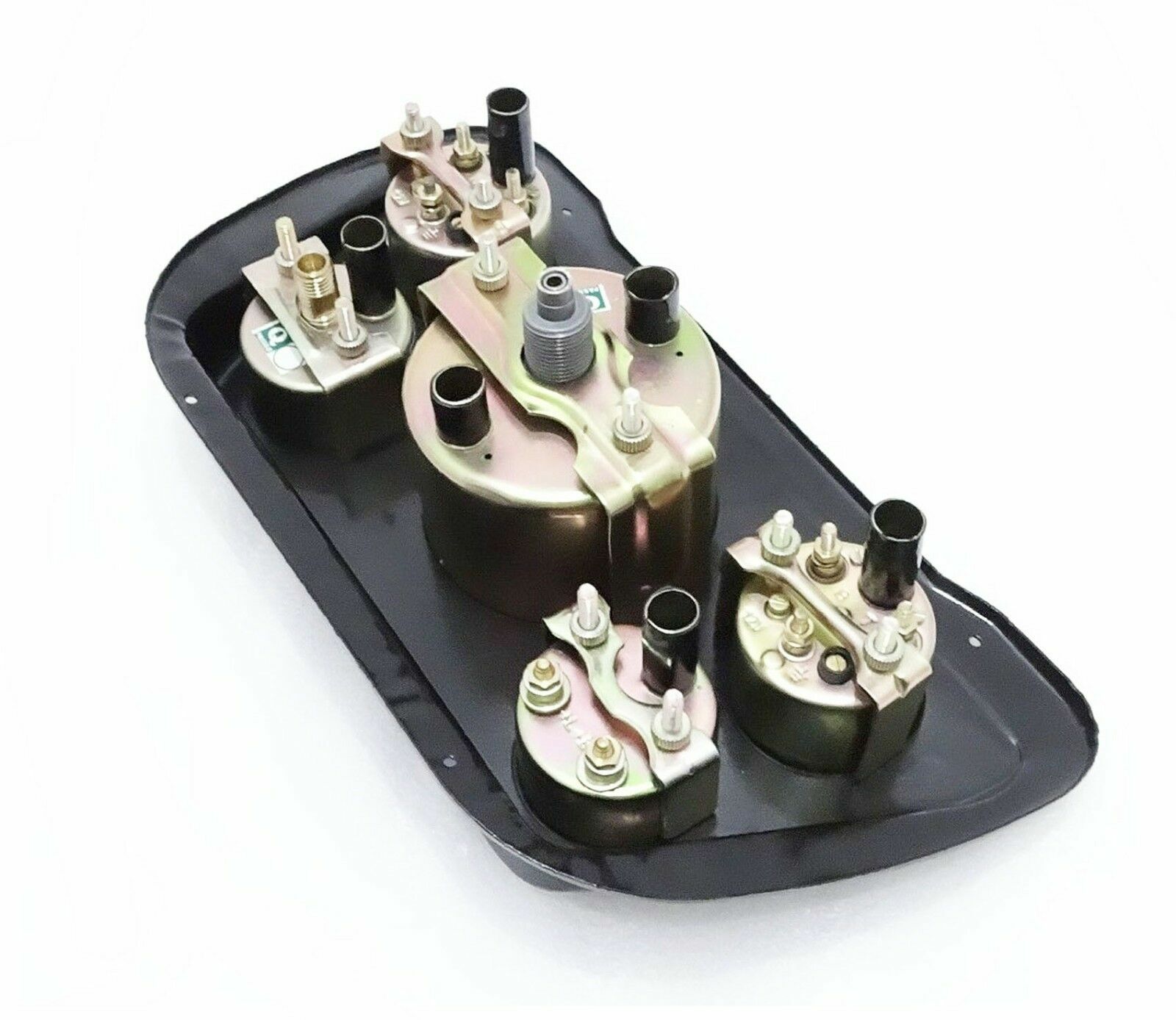 Complete White Face Speedometer Mounting plate steel Black For Willys ...