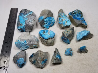 Natural untreated turquoise with pyrite specimens in Matrix Lot 380 ...
