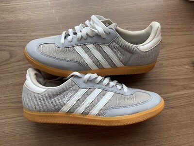 VTG🔥 Adidas Originals SAMBA HEMP Gray Leather Sneakers Sz 8.5 RARE ...