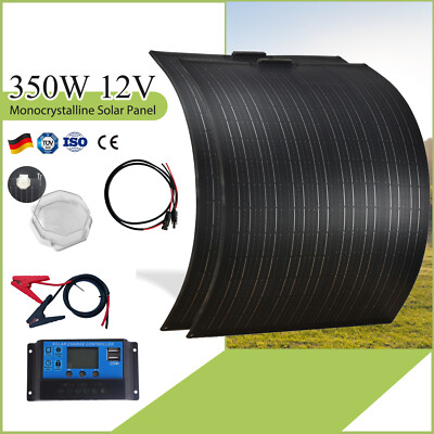 50W 100W 130W 175W 350W 12v flexible Mono Solar Panel Kit Caravan/RV ...