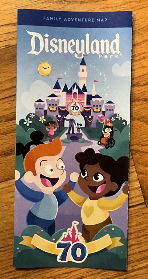 Disneyland DCA Park Family Adventure Map 2025 70th Anniversary Disney ...