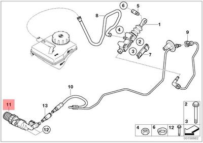 Genuine MINI R50 R52 R53 Cabrio Slave Output Cylinder Clutch OEM ...