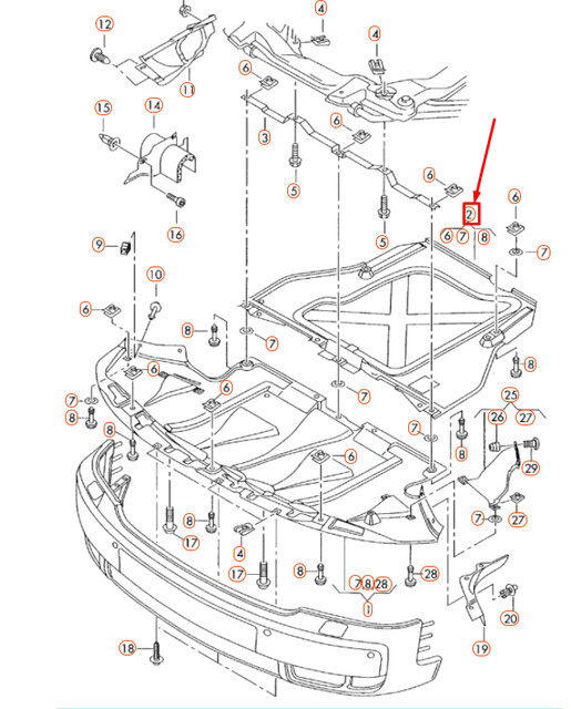 Audi 4F0863822A Genuine OEM Factory Original Rear Deflector for sale ...