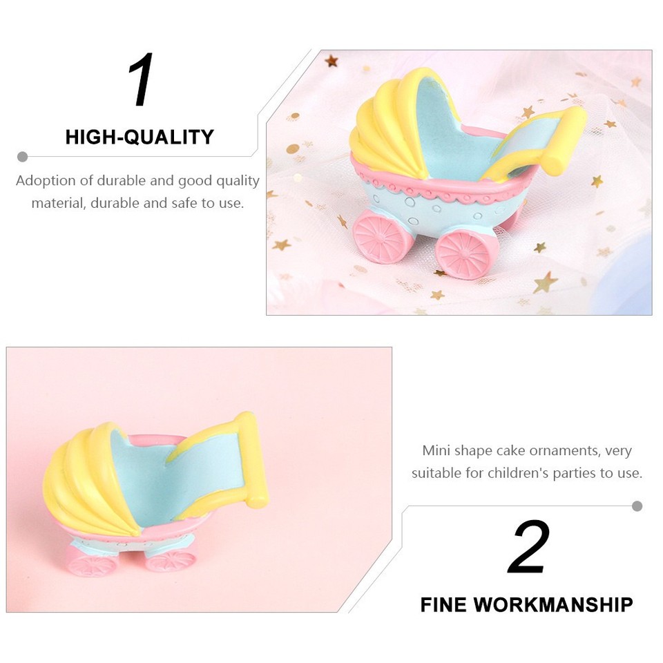 Home Resin Decor Desktop Decoration Birthday Party Baby Stroller Craft ...
