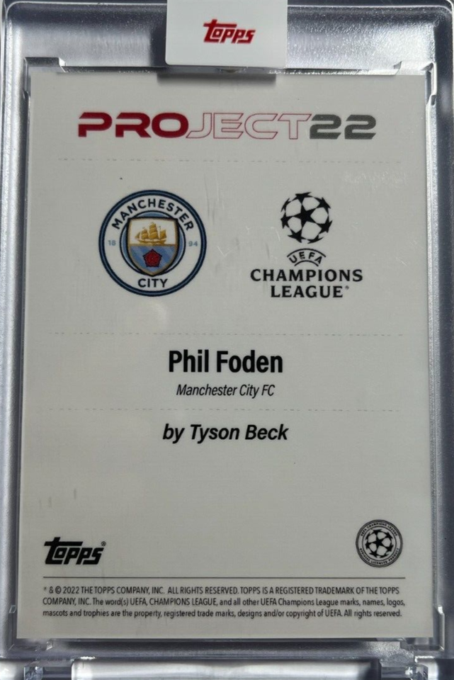 Topps Project 22 Artist Phil Foden By Tyson Beck | eBay