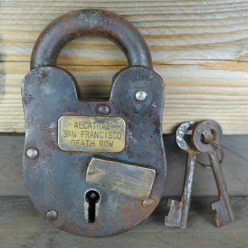 Handmade 4" lcatraz San Francisco Death Row Cast Iron Lock & Keys ...