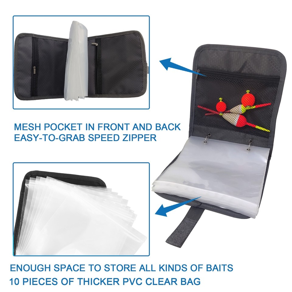 Aventik Fishing Tackle Binder Bait Storage Soft Bait Binder Bag 10 ...
