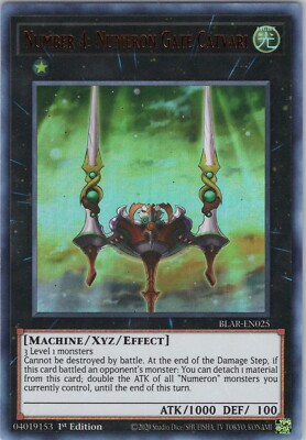 Number 4: Numeron Gate Catvari NM (#2) BLAR 1st Armageddon Yugioh | eBay