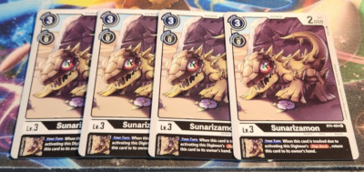 x4 Playset Digimon SUNARIZAMON BT4-064 Black Uncommon TCG | eBay