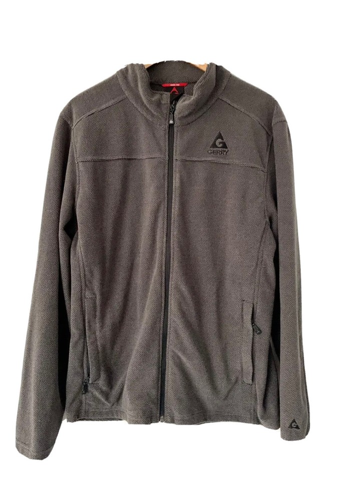 New Gerry Men’s Sweater Fleece Full Zip Jacket 3XL Black Grey | eBay