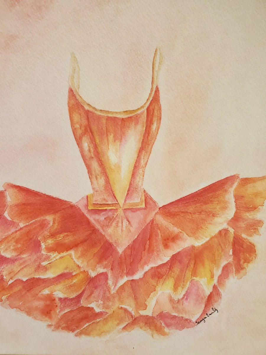 Ballet Dancer Watercolor Painting