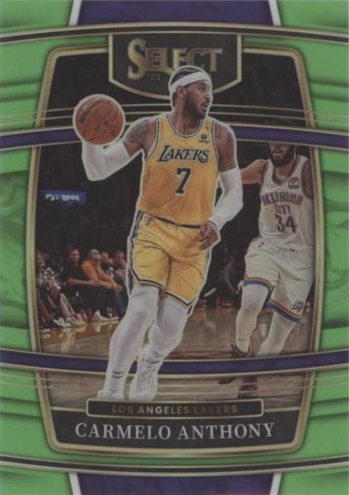 2021-22 Panini Select - Concourse Carmelo Anthony #31 Neon Green Prizm ...
