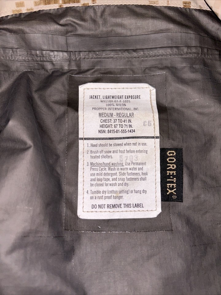 RARE Medium Regular USMC Lightweight GoreTex Jacket Desert MARPAT | eBay