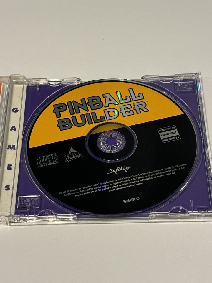 Pinball Builder Windows 3.1 & 95 Softkey CD-ROM 1997 - Pre-owned | eBay