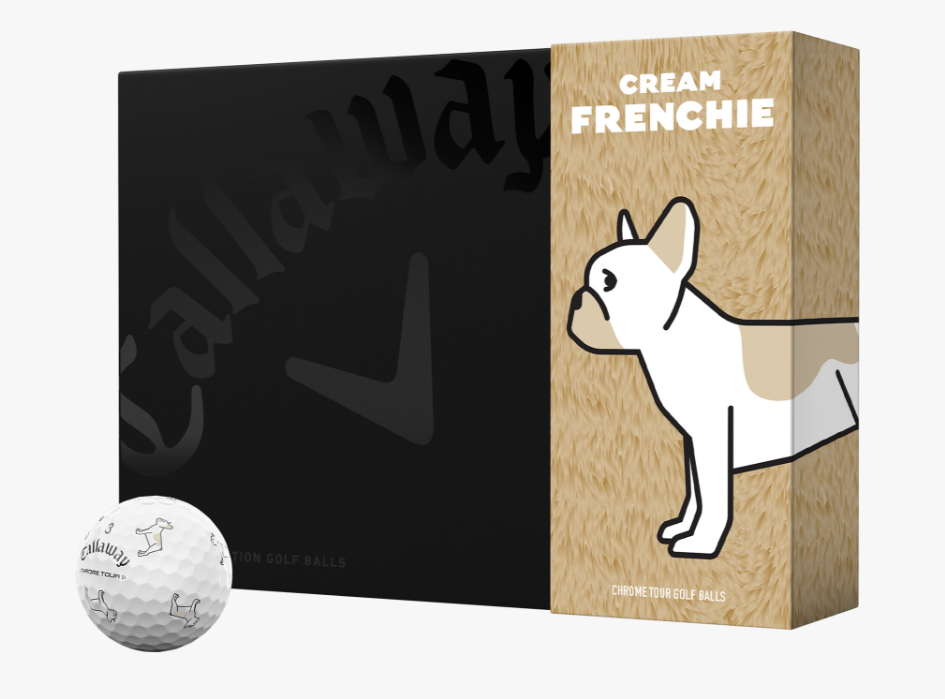 Callaway Small Dogs CREAM FRENCH BULLDOG Chrome Tour Golf Balls ...
