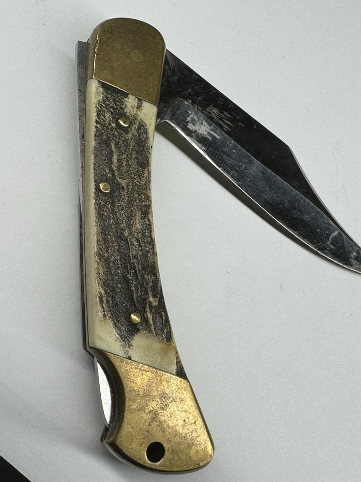Puma Duke 210905 Stag Lockback Folding Knife | eBay