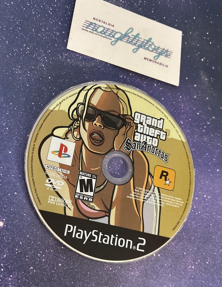 Grand Theft Auto: SAN ANDREAS PlayStation 2, PS2 DISC ONLY - Clean ...