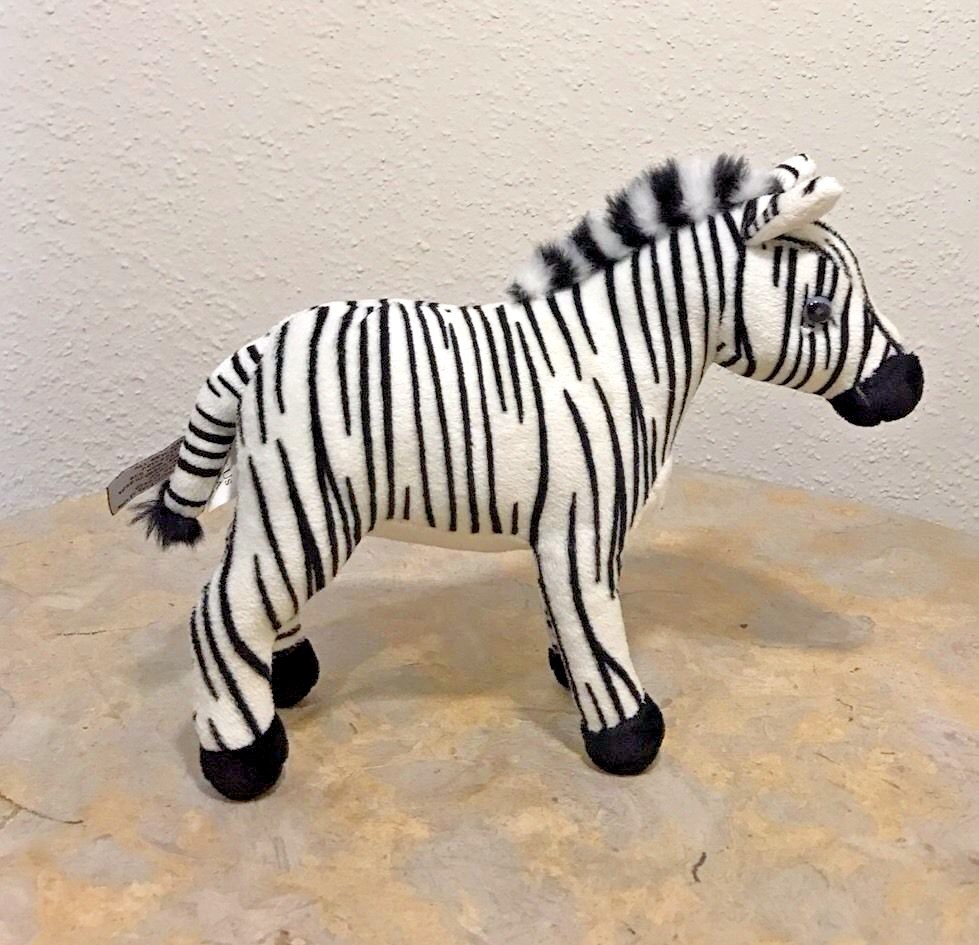 FAO Schwarz 9 inch Plush Miniature Zebra - White and Black by FAO ...