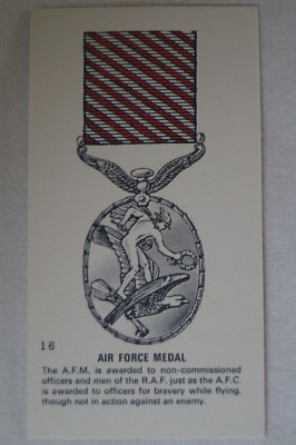 Military Medals Hard to Find Blank Back Print Card The Air Force Medal ...