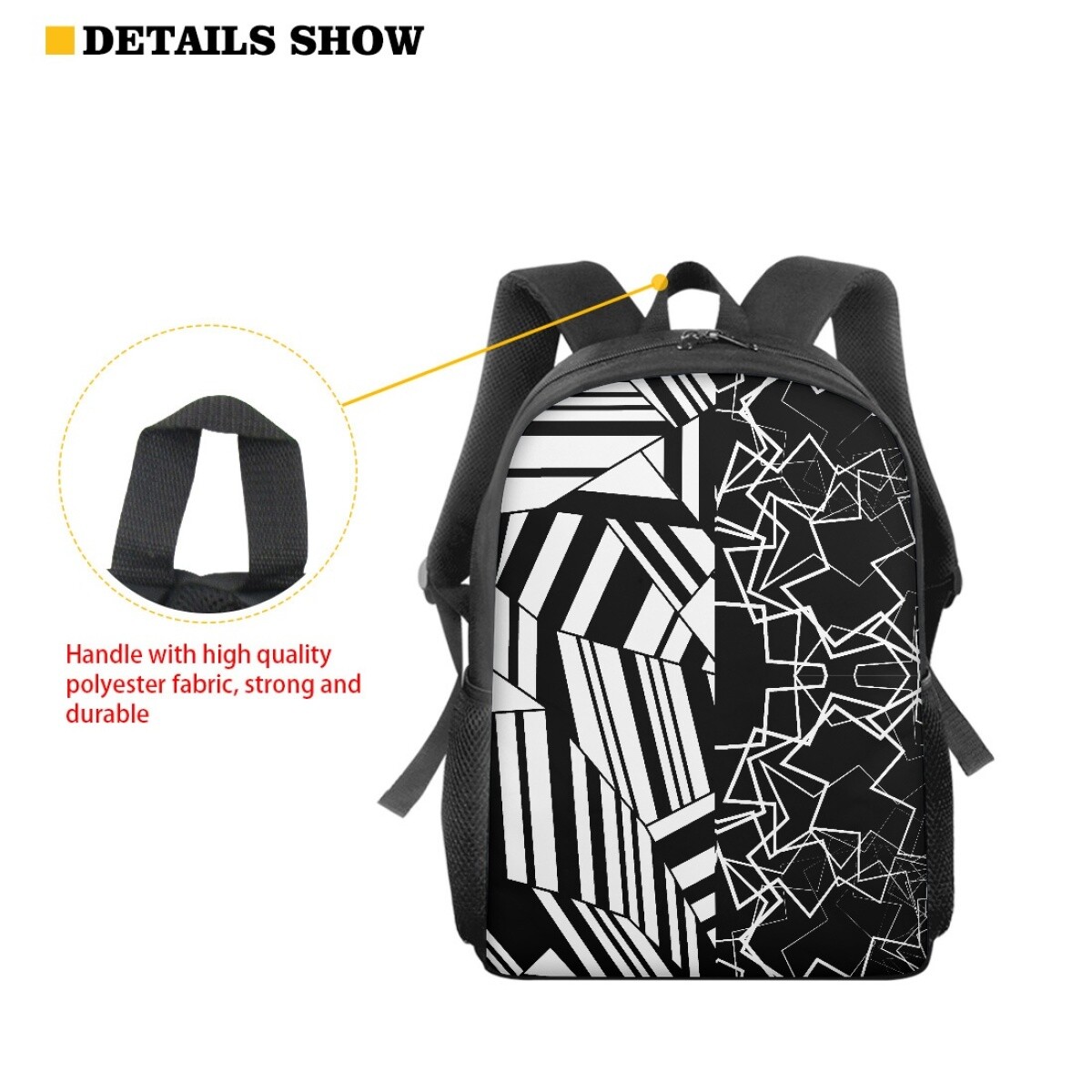 Magical Lines 15" Backpack Schoolbag Shoulder Satchel Bookbags School ...
