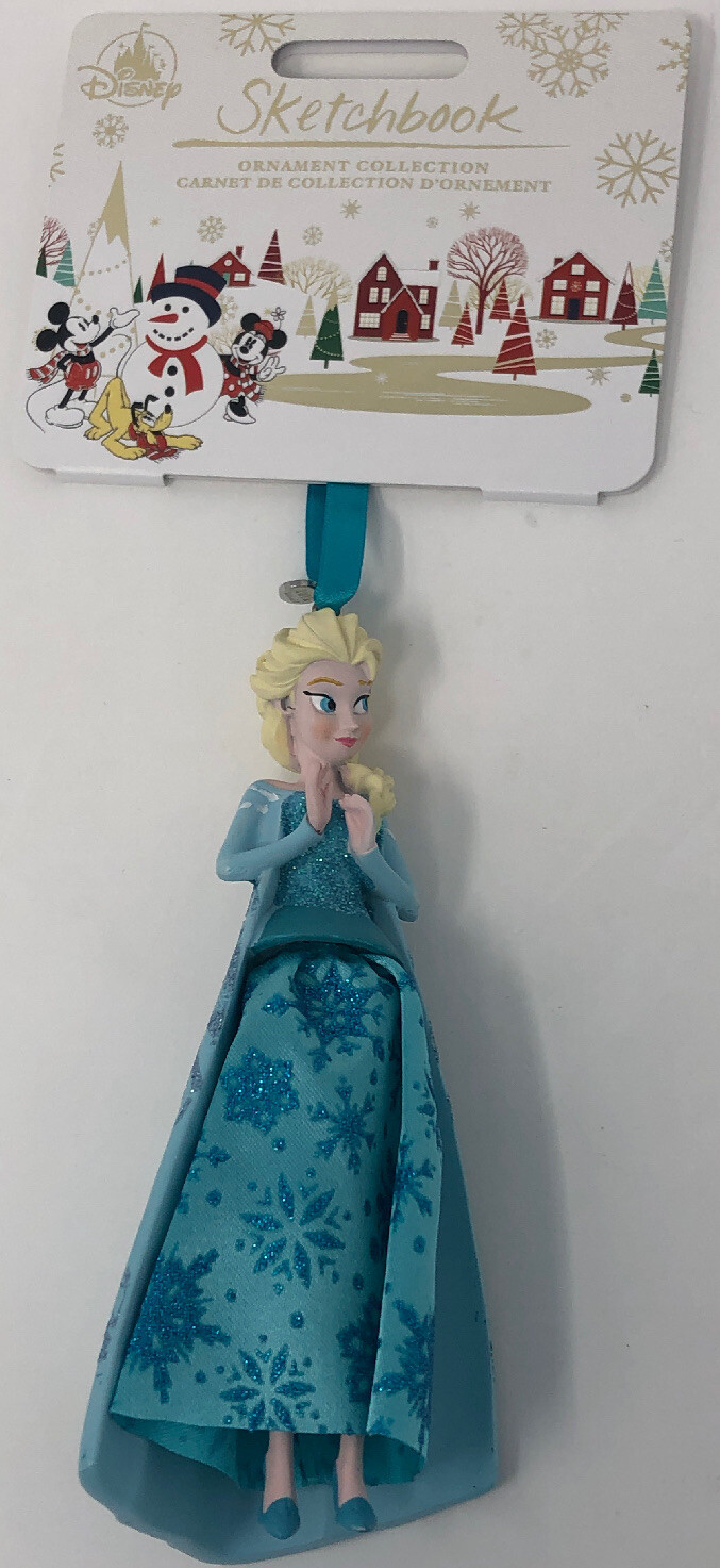 Disney Store Frozen Elsa Christmas Tree Ornament Sketchbook 2019 ...