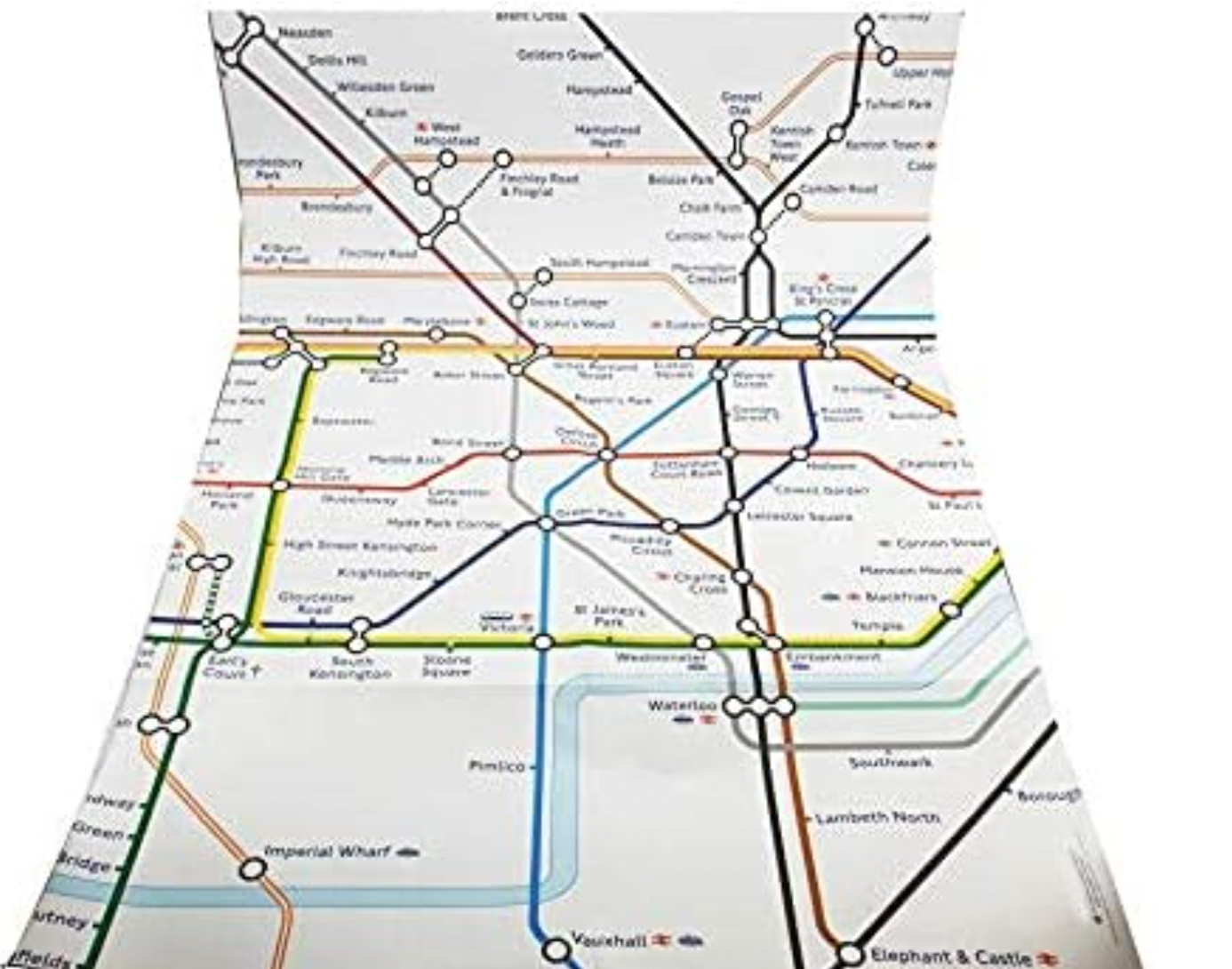 Wrapping Paper London Underground Tube Map with Tags Novelty Souvenir ...