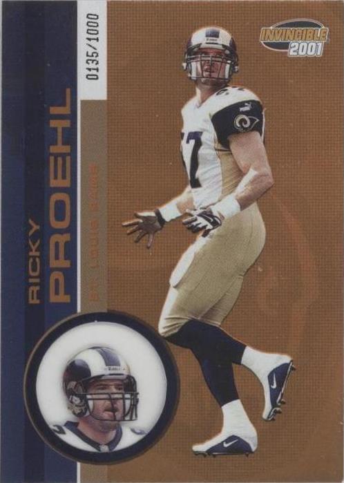 2001 Pacific Invincible - Ricky Proehl #203 /1000 for sale online | eBay