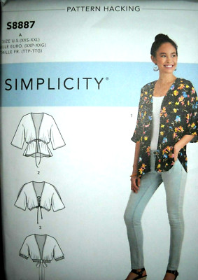 Simplicity 8887 Kimonos with Many Options size XXS-XXL Sewing Pattern ...